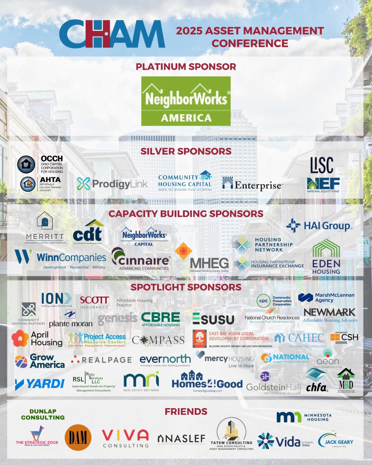 Gratitude To Our 2025 Conference Sponsors | CHAM News